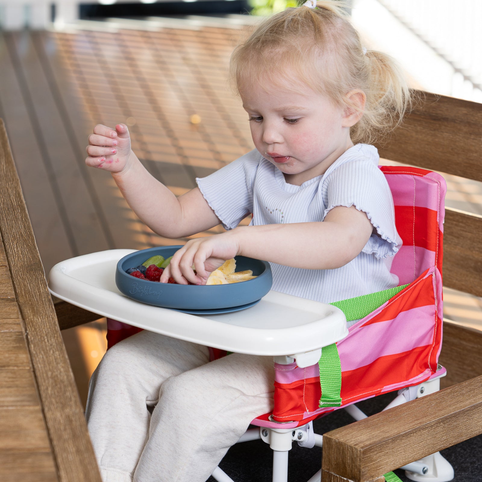 Travel booster seat for eating store